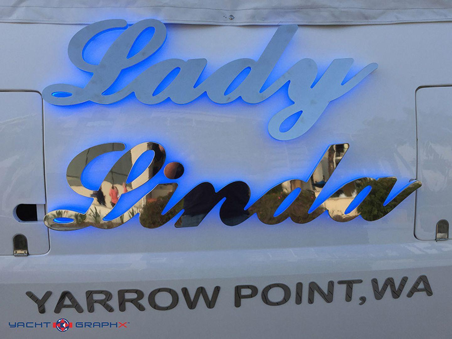 Yachtgraphx 3D Lettering Princess Viking Sports Cruiser 70'